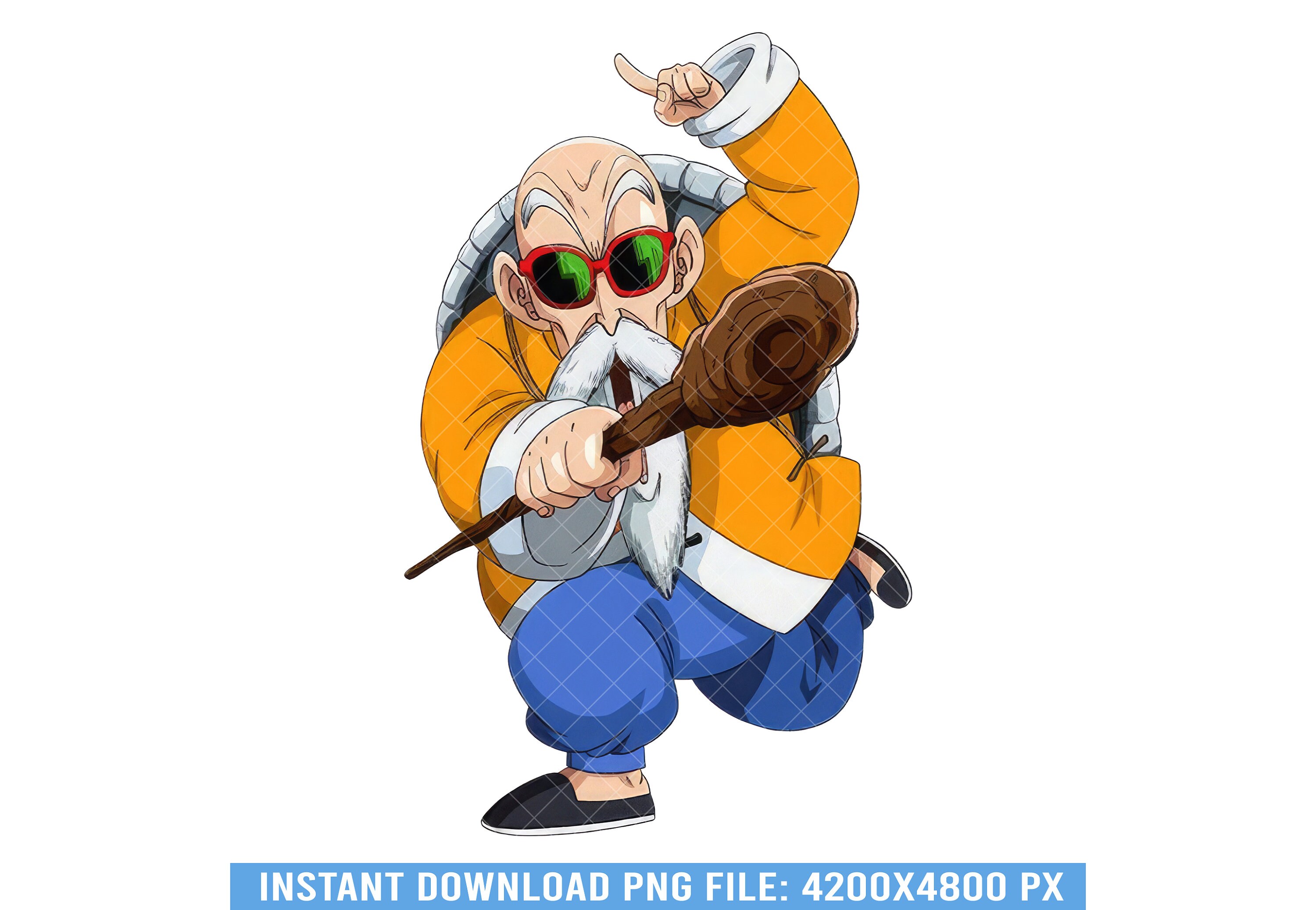 Muten Roshi Png DBZ Png Anime Digital Png Master Roshi Png - Etsy
