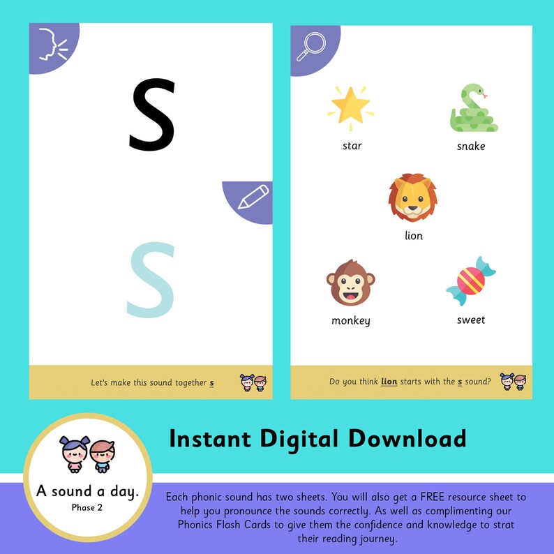 Phonics Learning Flash Cards, Phase Two Printable - Reception & Year 1 ...