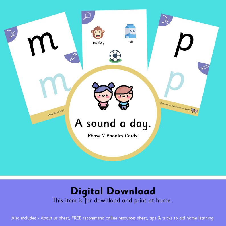 Phonics Learning Flash Cards, Phase Two Printable - Reception & Year 1 ...