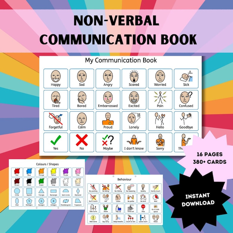 Non Verbal Communication Visual Book | 384 Cards | SEND | Autism ...