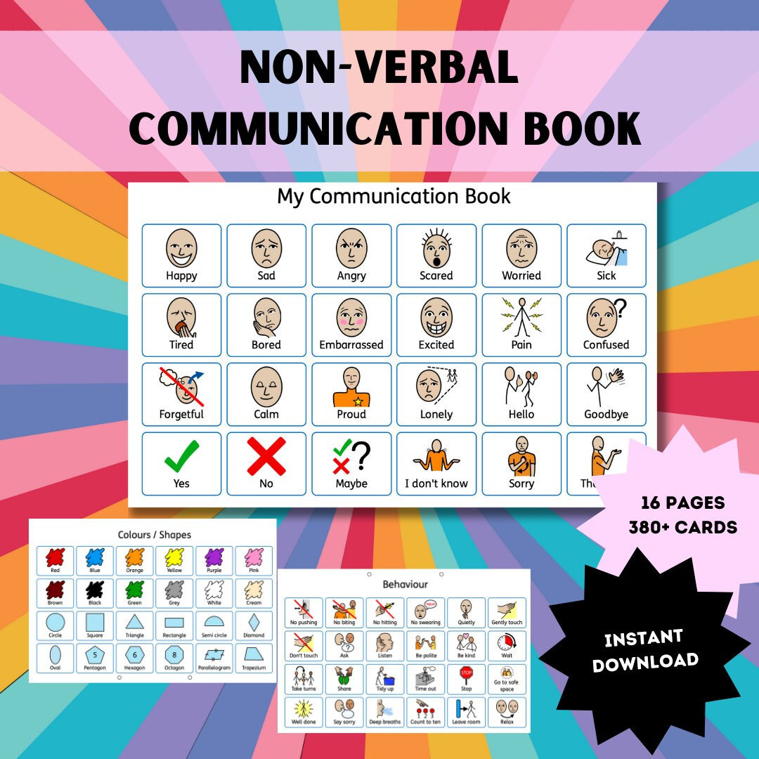 Non Verbal Communication Visual Book | 384 Cards | SEND | Autism ...