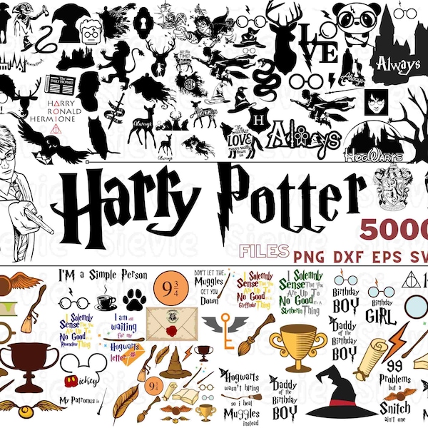 Harry potter svg bundle - Etsy