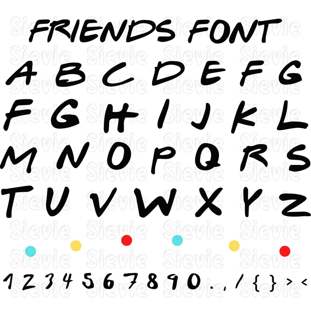 Friends Font TTF Friends Font Friends Digital Fonts Instant - Etsy