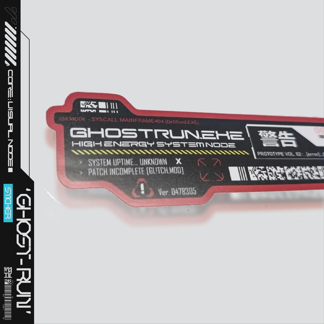 GHOSTRUN - Cyberpunk Techwear Sticker Premium Vinyl - Sleek Modern ...