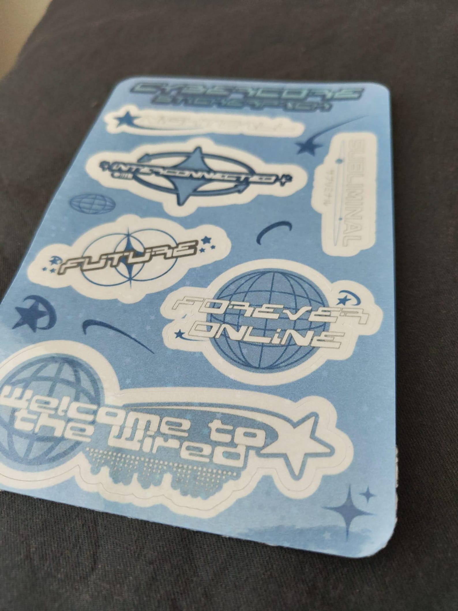 Cybercore Holographic Star Sticker Sheet - Cyberpunk Japanese ...