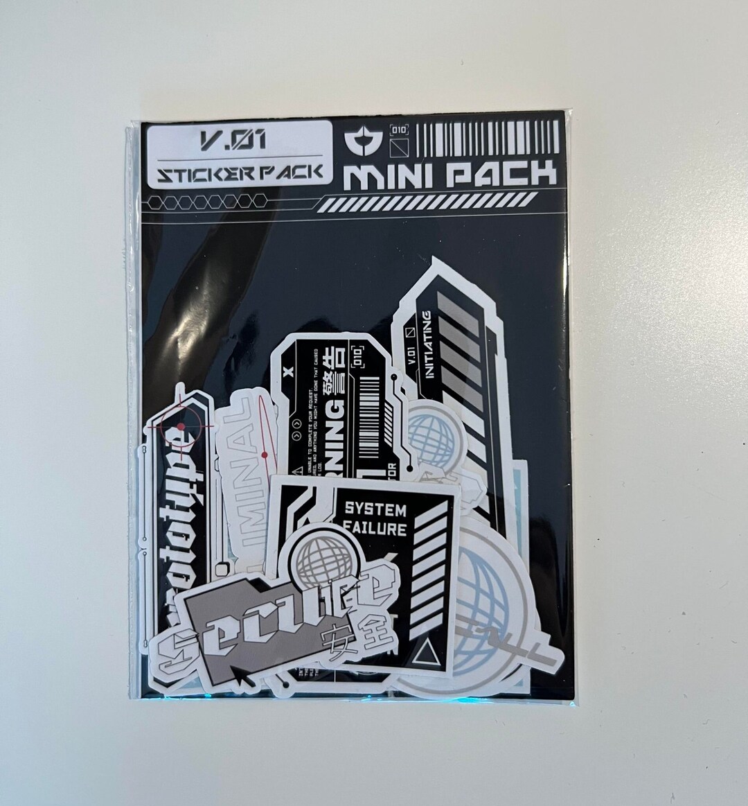 MINI STICKER PACK Cyberpunk Cybercore Futuristic Techwear - Etsy