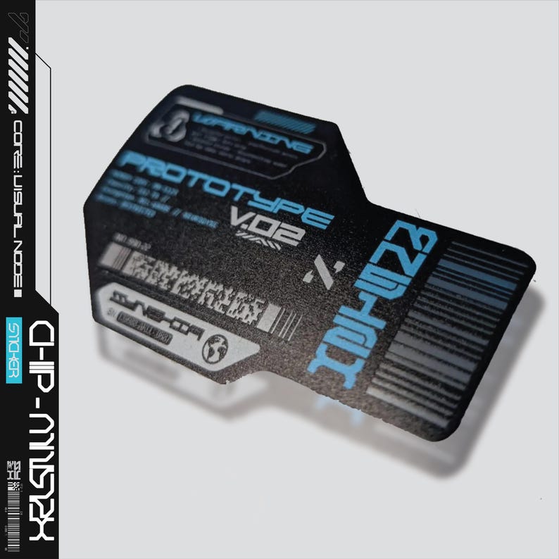 Cyberpunk Techwear Sticker – Metallic Silver Memory Chip Design - Etsy