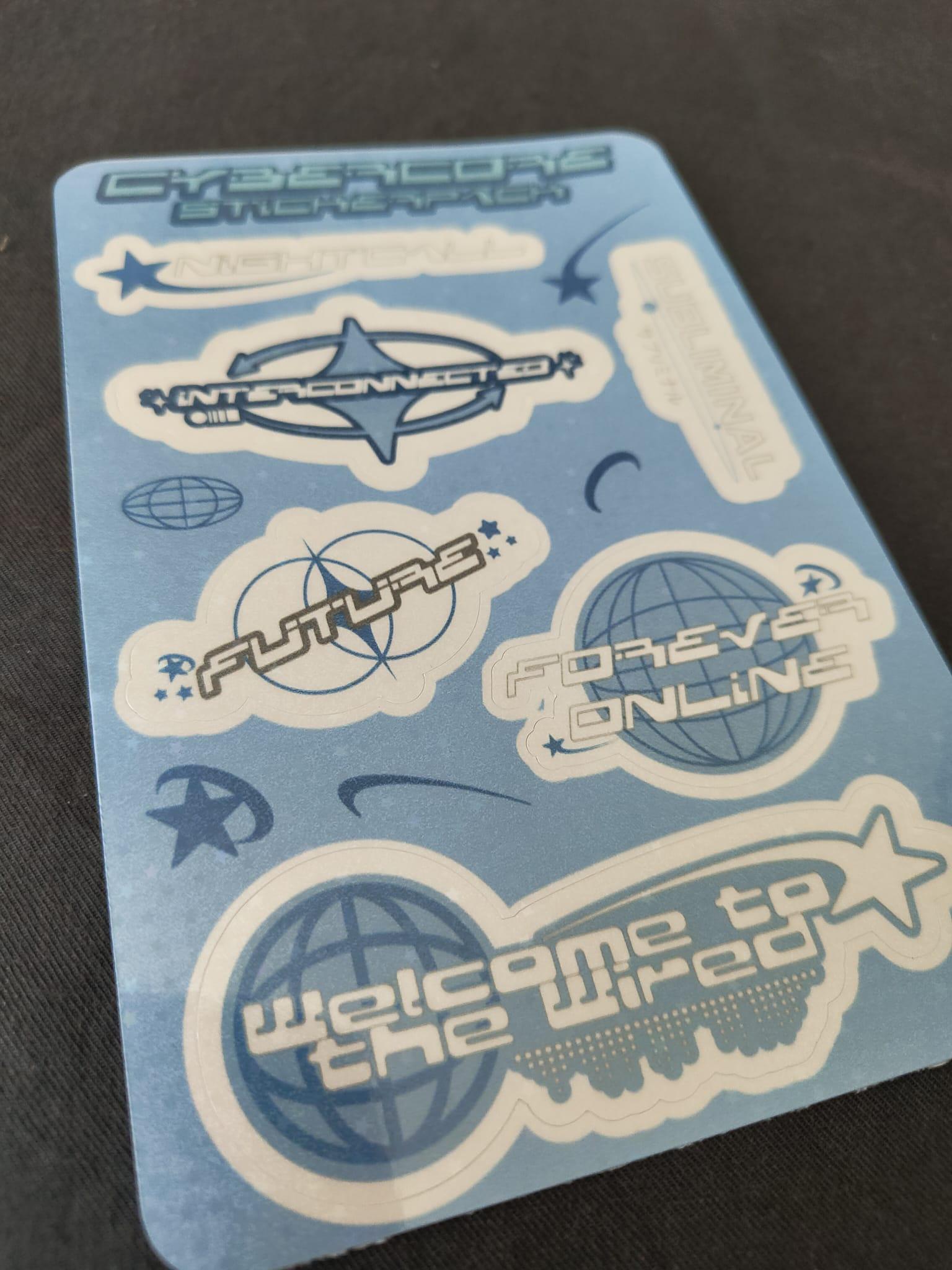 Cybercore Holographic Star Sticker Sheet - Cyberpunk Japanese ...
