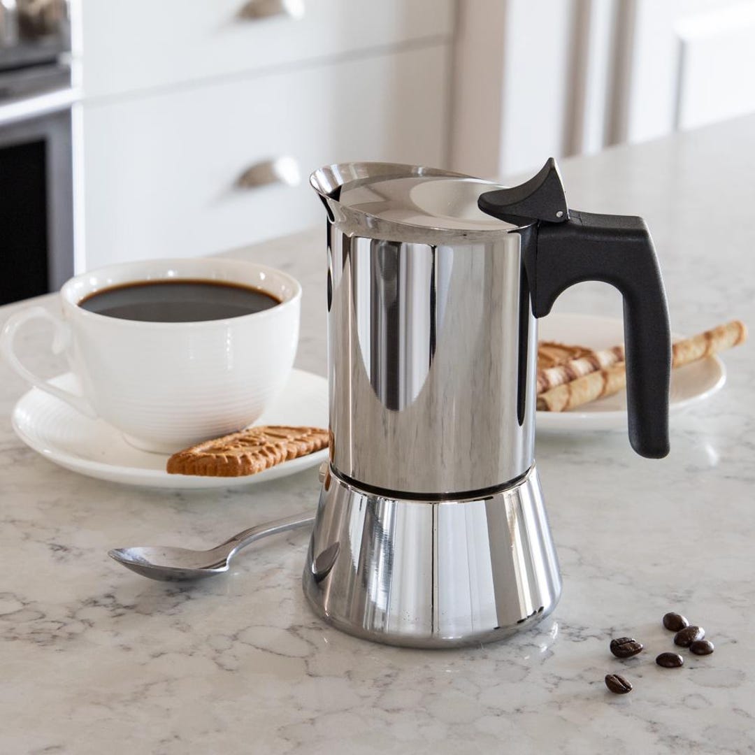 Engraved Stainless Steel Stovetop Moka Pot, Personalized Stovetop Moka ...