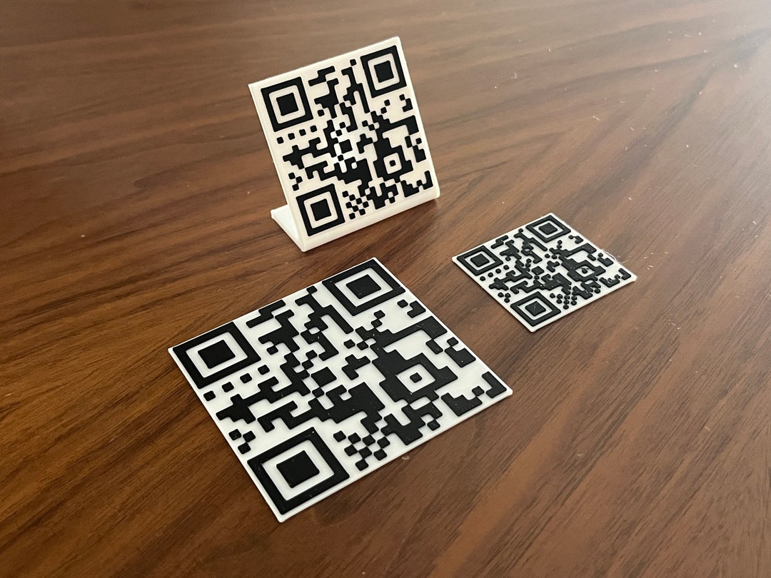 Personalized 3D Printed QR Code Plaque With Optional Stand - Etsy
