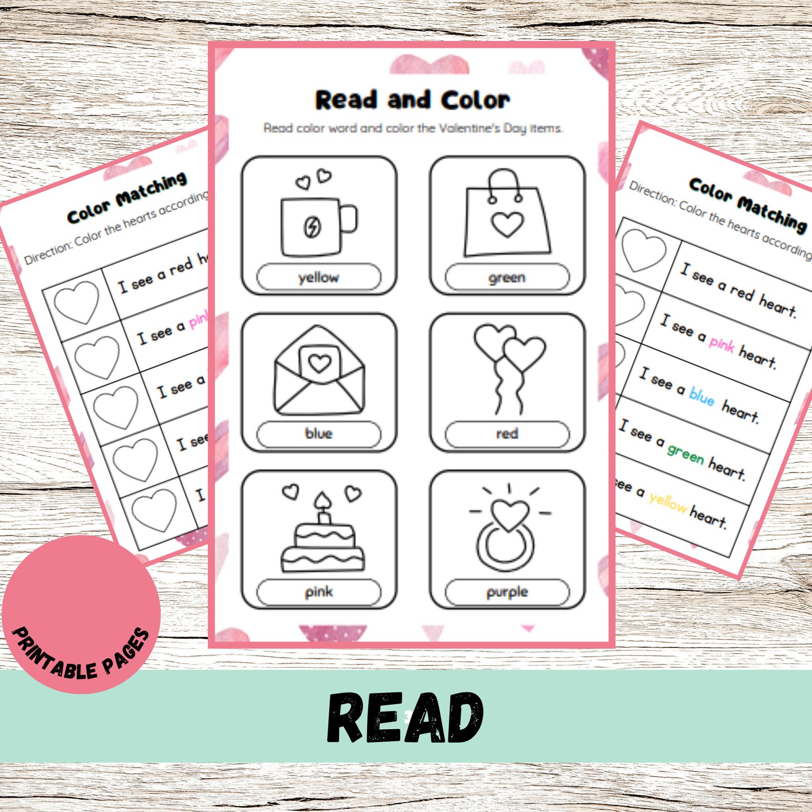 Valentine's Day Preschool Packet, Preschool Worksheets, Preschool ...