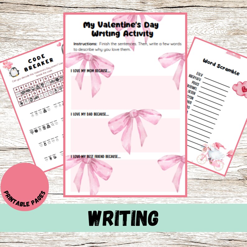 Valentine's Day Preschool Packet, Preschool Worksheets, Preschool ...