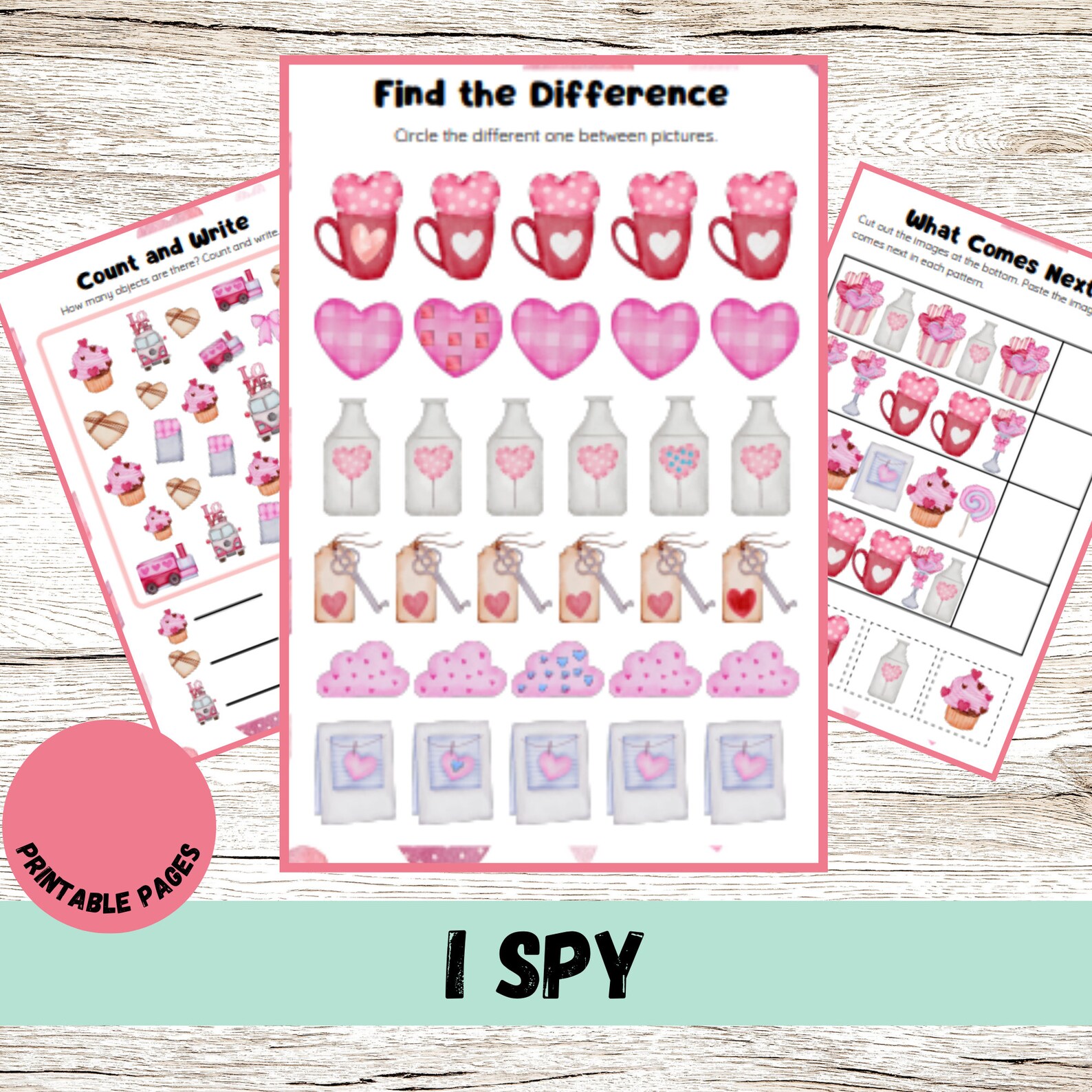 Valentine's Day Preschool Packet, Preschool Worksheets, Preschool ...