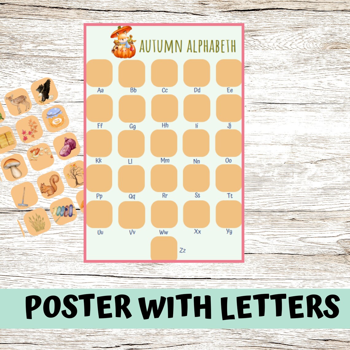 Autumn Alphabeth Poster Worksheet Pre-k Printable Beginning Sound ...