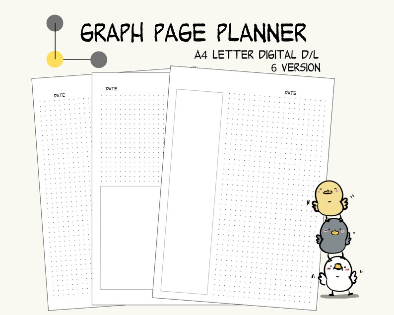 Graph Dot Page Planner A4 Letter PDF File Graph Digital - Etsy