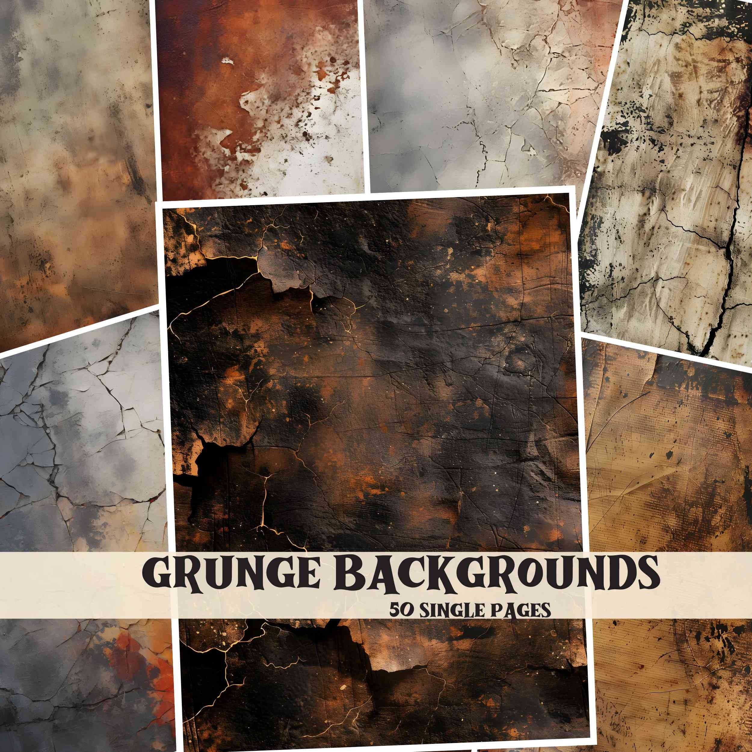 Grunge Junk Journal Supplies Grunge Scrapbook Digital Paper Brown ...