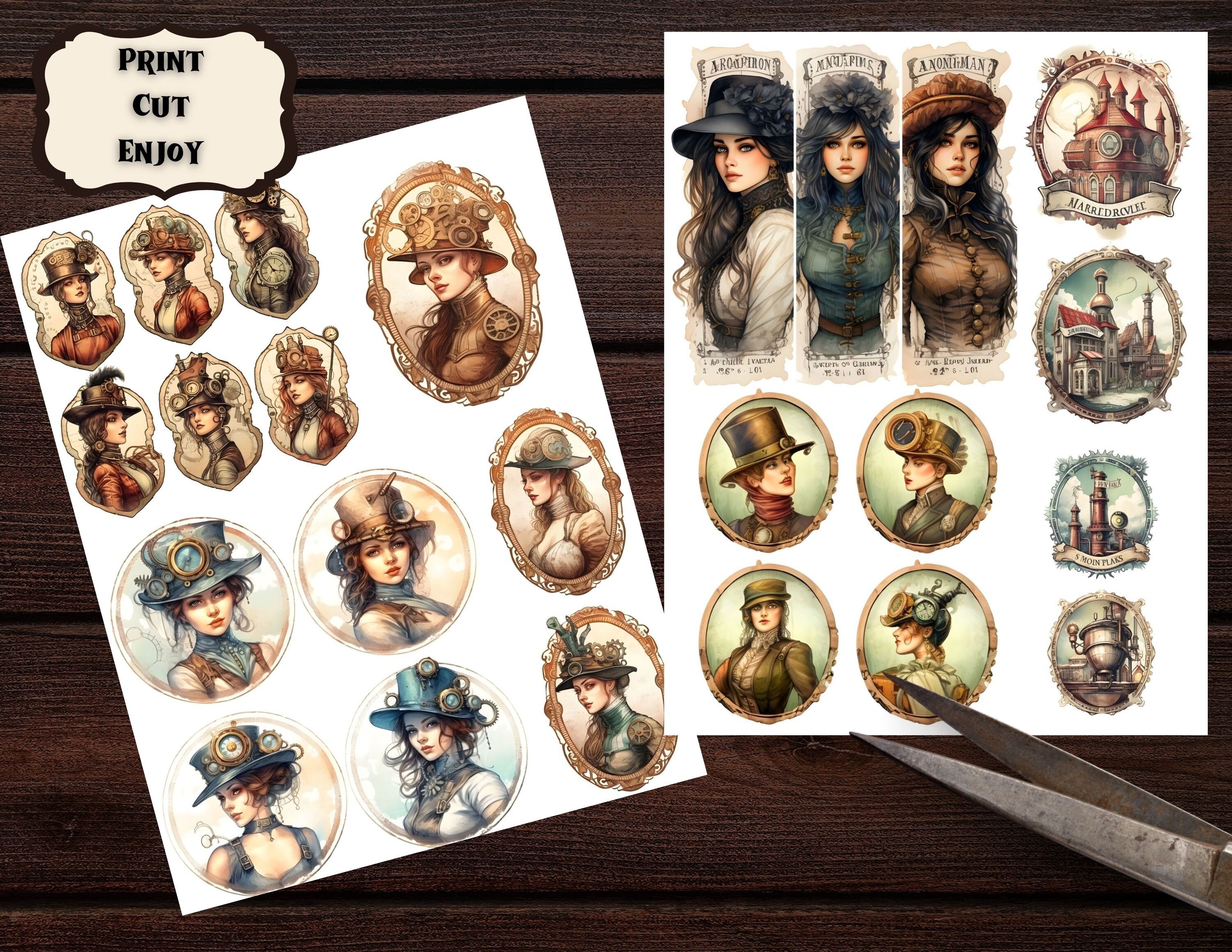 Steamunk Junk Journal Kit Vintage Steampunk Printable Tags Steampunk ...