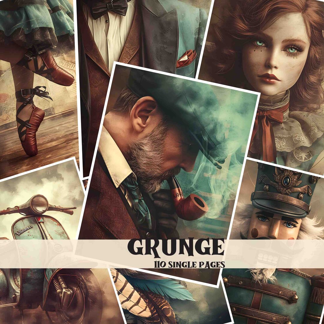 Grunge Junk Journal Supplies Grunge Scrapbook Digital Paper Brown ...