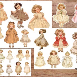 Vintage Doll Ephemera: Shabby Chic Scrapbook Cutouts (digital Download ...