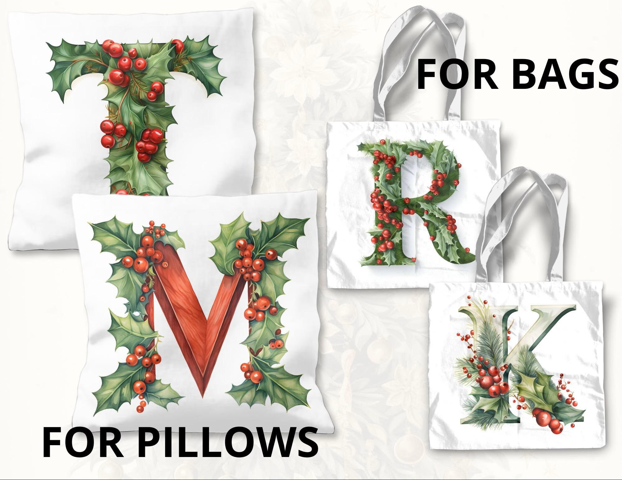 Christmas Alphabet PNG: Candy Cane Decorative Letters Clipart (digital ...