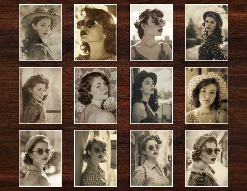 Big Bundle Junk Journal Portrait Photos Junk Journal Supplies Vintage ...