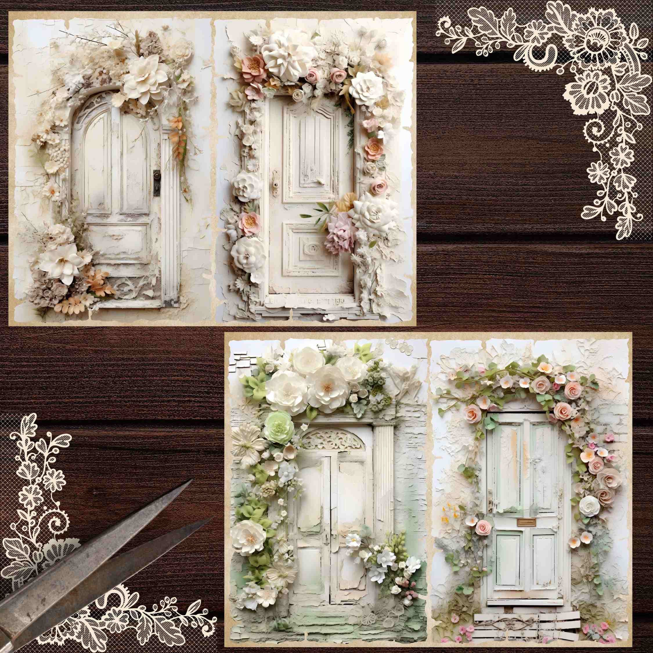 Doors Junk Journal Kit Colorful Doors Junk Journal Supplies Flowers ...