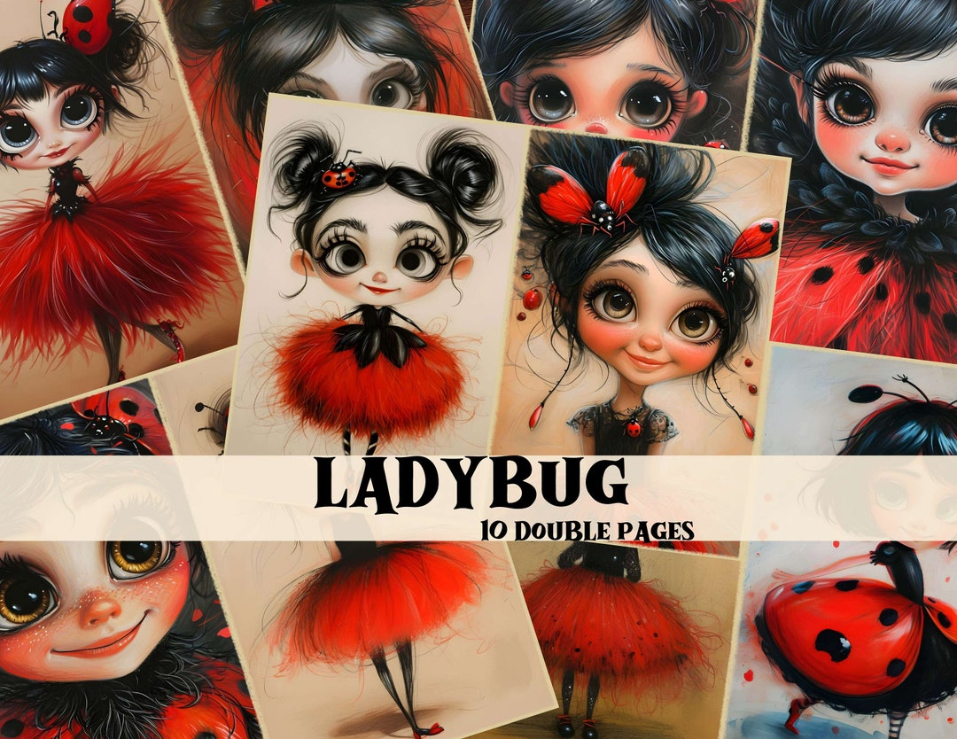 Ladybug Junk Journal Kit Fantasy Ladybug Fairy Junk Journal Supplies ...