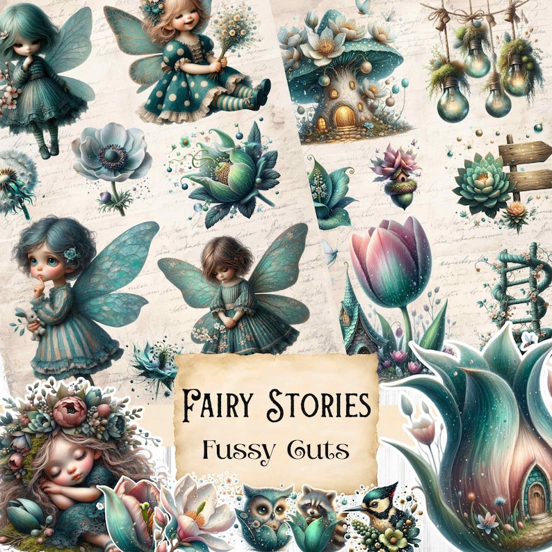 Spring Fairy Junk Journal Kit: Shabby Chic Ephemera (digital Download ...
