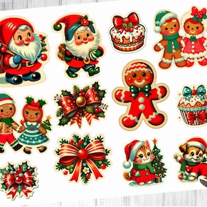 Christmas Retro Fussy Cuts Vintage Junk Journal Fussy Cuts Christmas ...