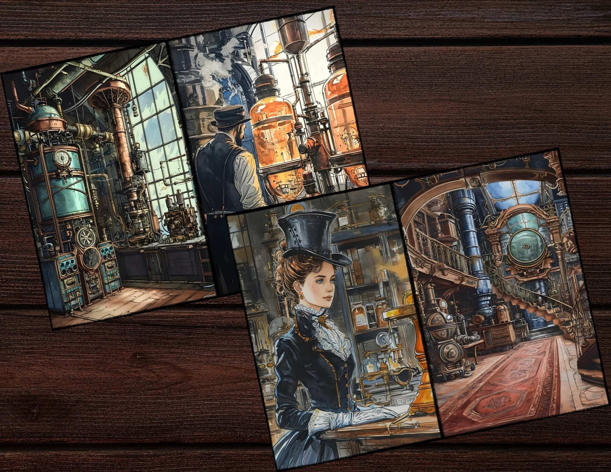 Steamunk Academy Junk Journal Kit Vintage Steampunk Scrapbook Printable ...