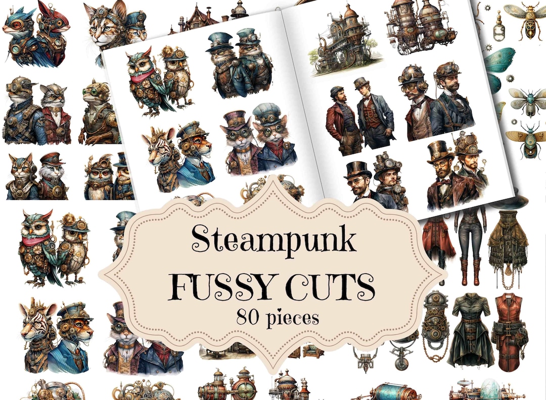 Steampunk Fussy Cuts: Vintage Printable Clip Art (digital Download) - Etsy