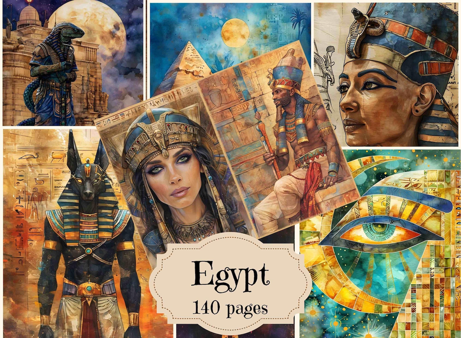 Ancient Egypt Junk Journal Kit: Shabby Chic Printable Pages (digital ...