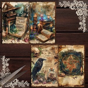 Witchkraft Junk Journal Kit Vintage Potions Scrapbook Paper Witch Junk ...