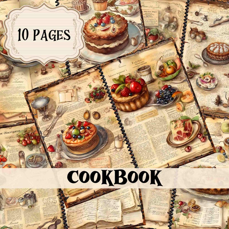 Cookbook Junk Journal - Etsy