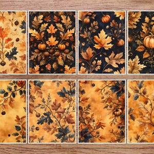 Watercolor Autumn Junk Jounal Supplies Fall Backgrounds Autumn ...