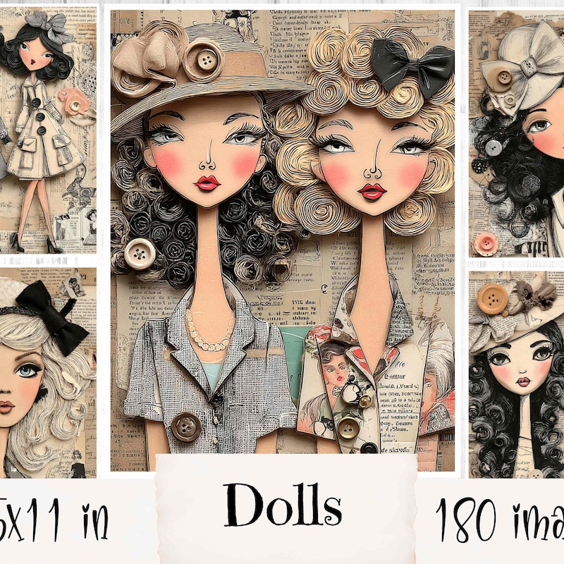 Felt Paper Dolls Digital - Etsy
