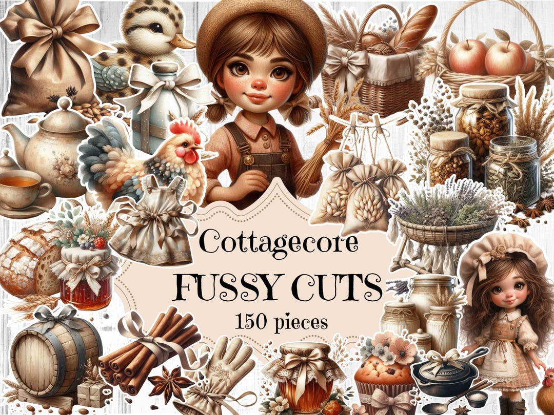 Cottagecore Fussy Cuts: Spring Scrapbook Ephemera (digital Download) - Etsy