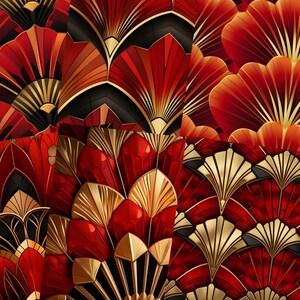 Luxury Background Red Gold Art Deco Backgrounds Art Deco Printable ...