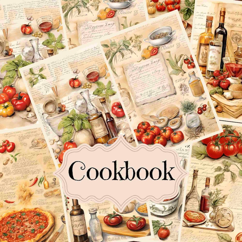 Cookbook Junk Journal - Etsy