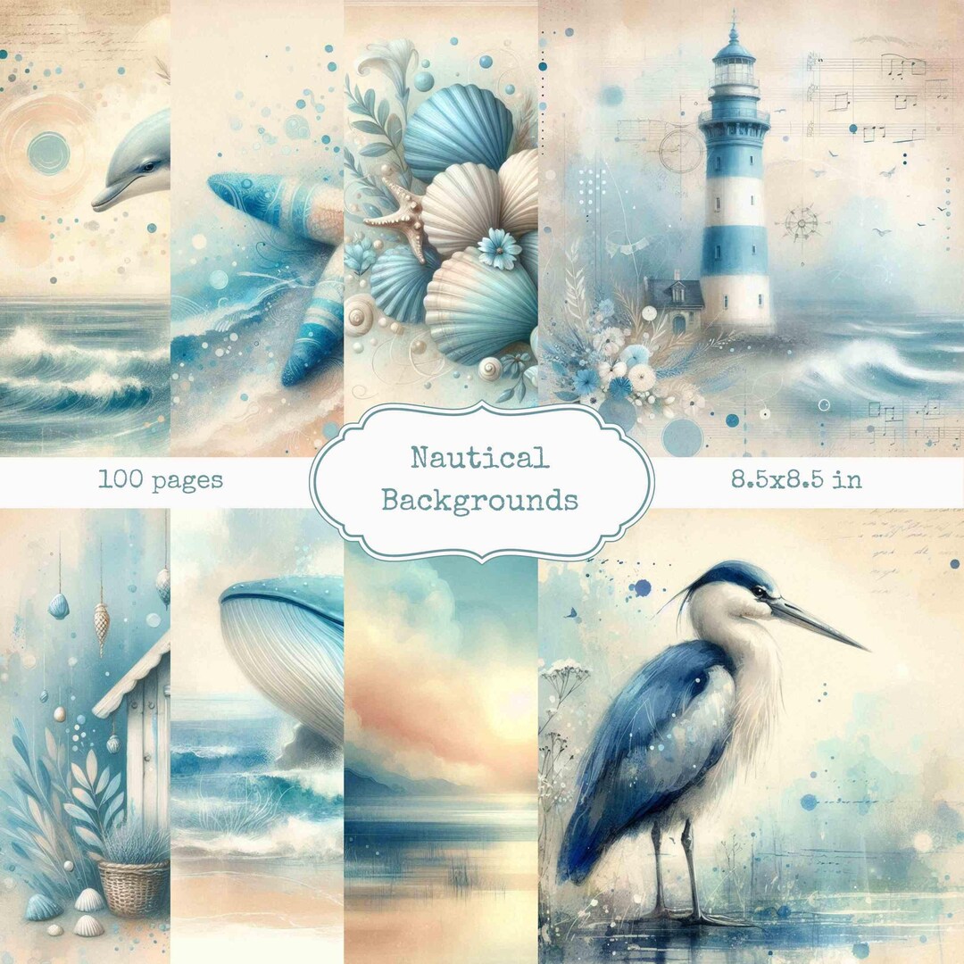 Achtergronden voor nautische ongewenste dagboeken: Shabby Chic Ocean ...