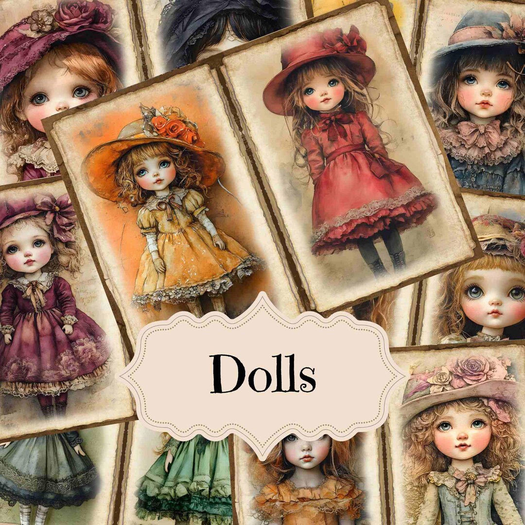 Vintage Paper Dolls: Shabby Chic Scrapbook Paper (digital Download) - Etsy