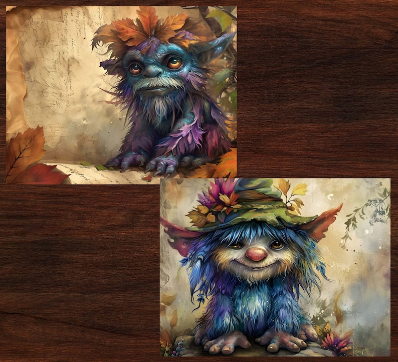 Trolls Junk Journal Kit: Fantasy Scrapbook Printable Backgrounds ...