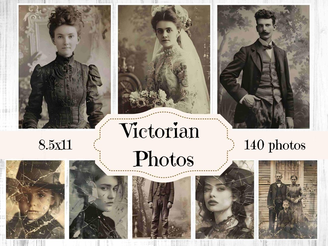 Victorian Portrait Photos: Junk Journal Ephemera (140 Single Pages ...