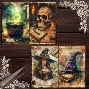 Witchkraft Junk Journal Kit Vintage Potions Scrapbook Paper Witch Junk ...