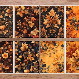 Watercolor Autumn Backgrounds: Shabby Chic Junk Journal Pages (digital ...