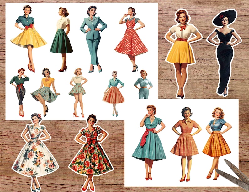 1950s Fashion Ephemera: Vintage Scrapbook Cutouts (digital Download) - Etsy