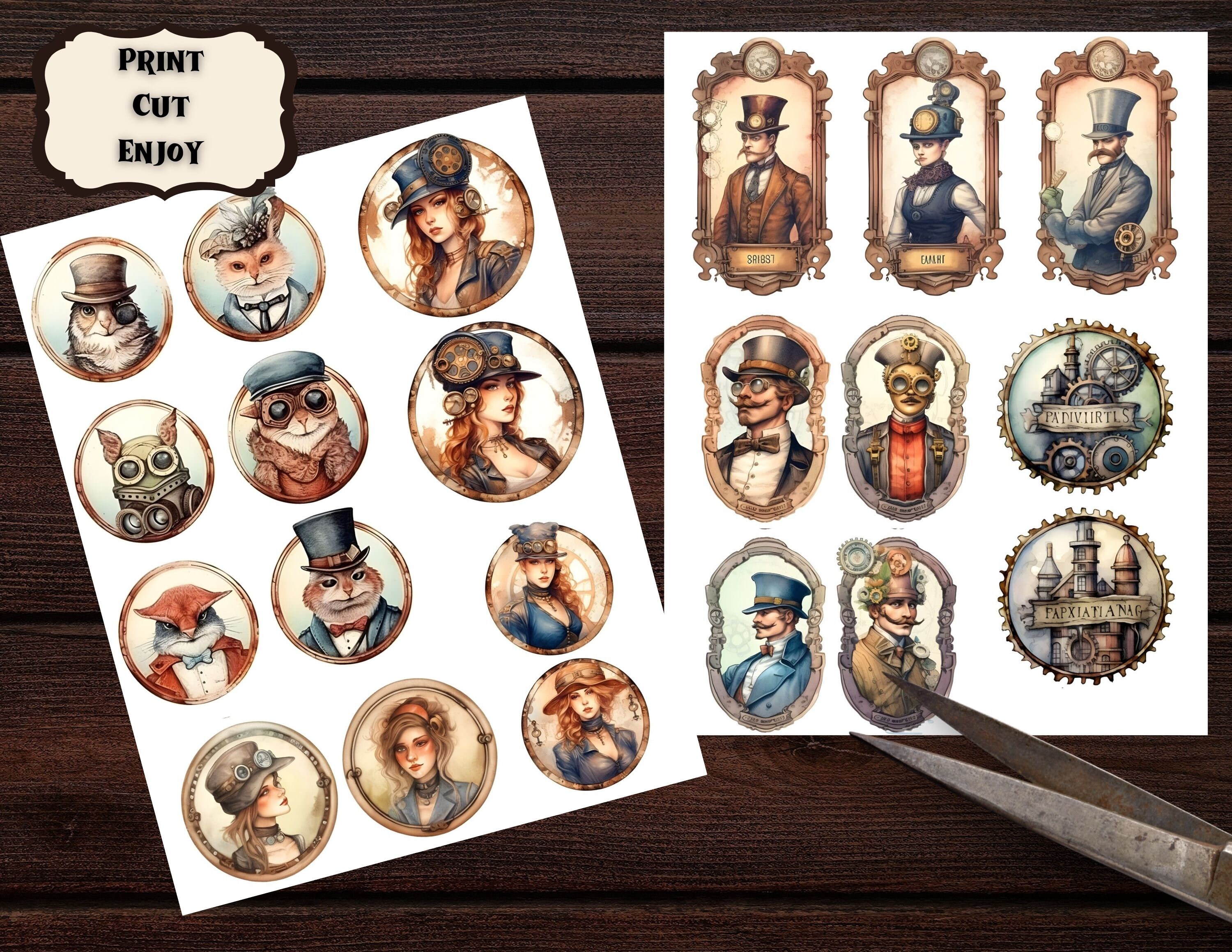 Steamunk Junk Journal Kit Vintage Steampunk Printable Tags Steampunk ...