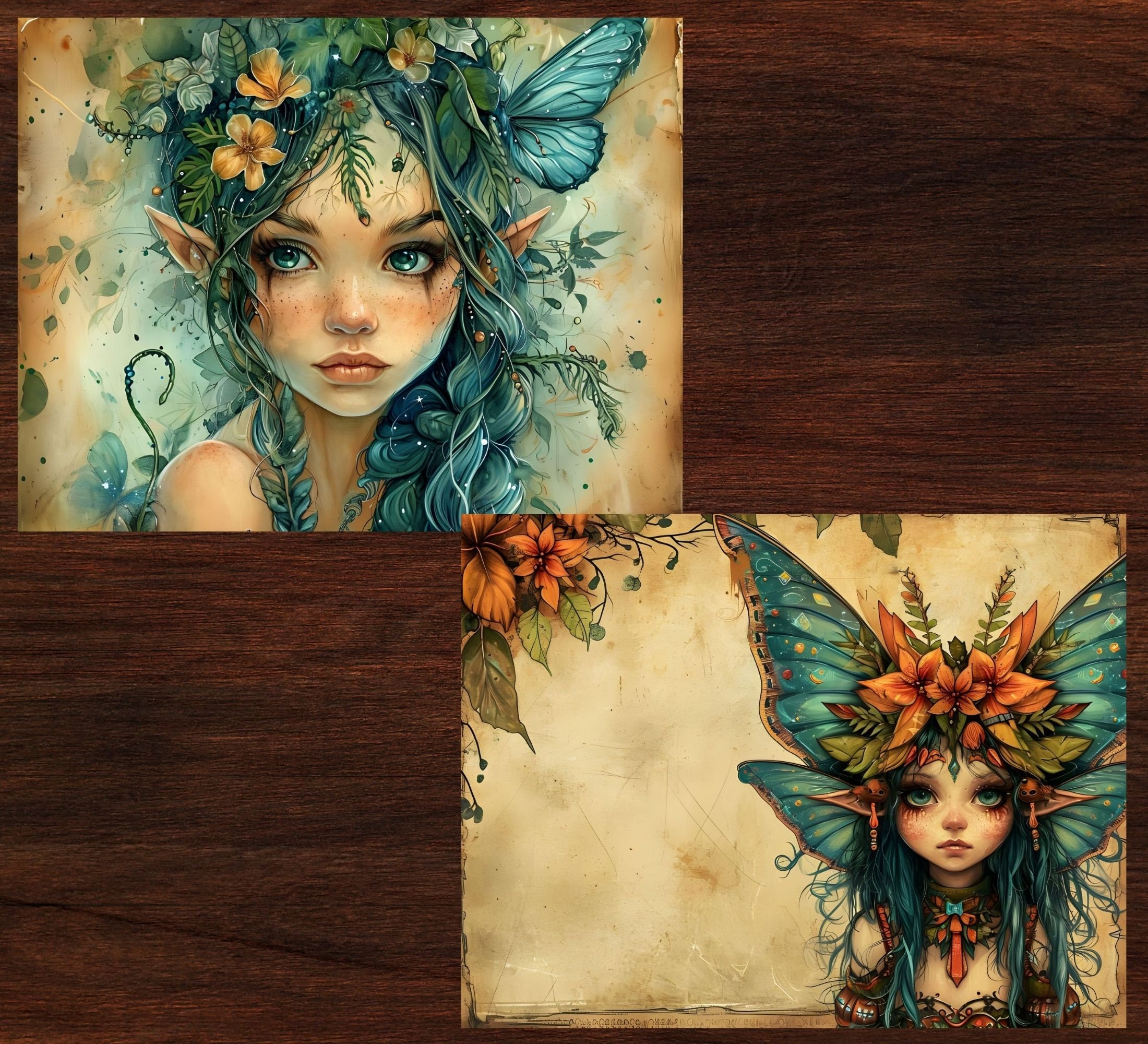 Fantasy Elf Junk Journal Kit Fantasy Elves Scrapbook Printable ...