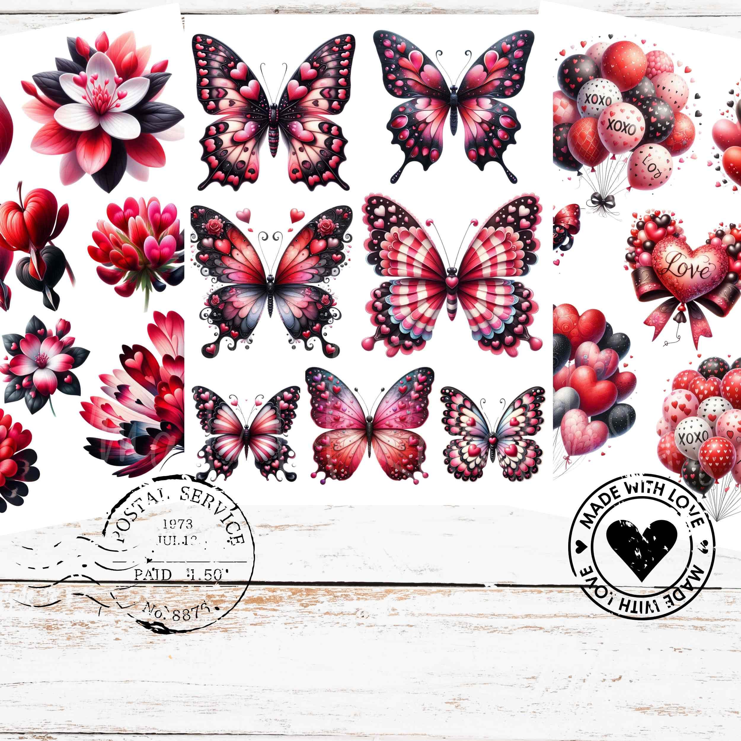 Valentine's Day Junk Journal: Valentine Ephemera Love Fussycuts ...