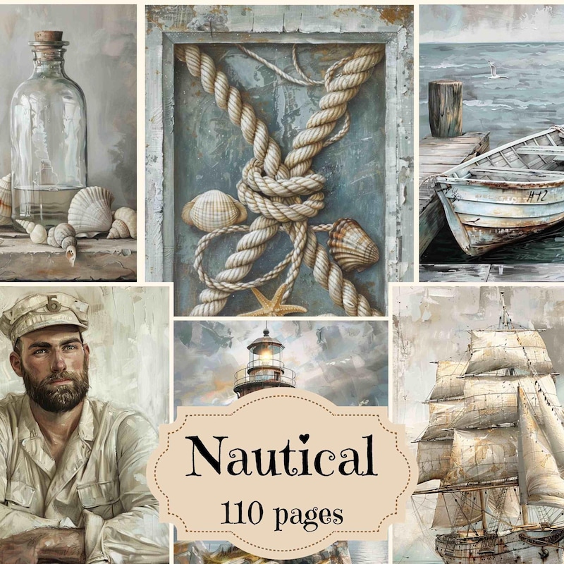 Vintage Nautical Canvas - Etsy